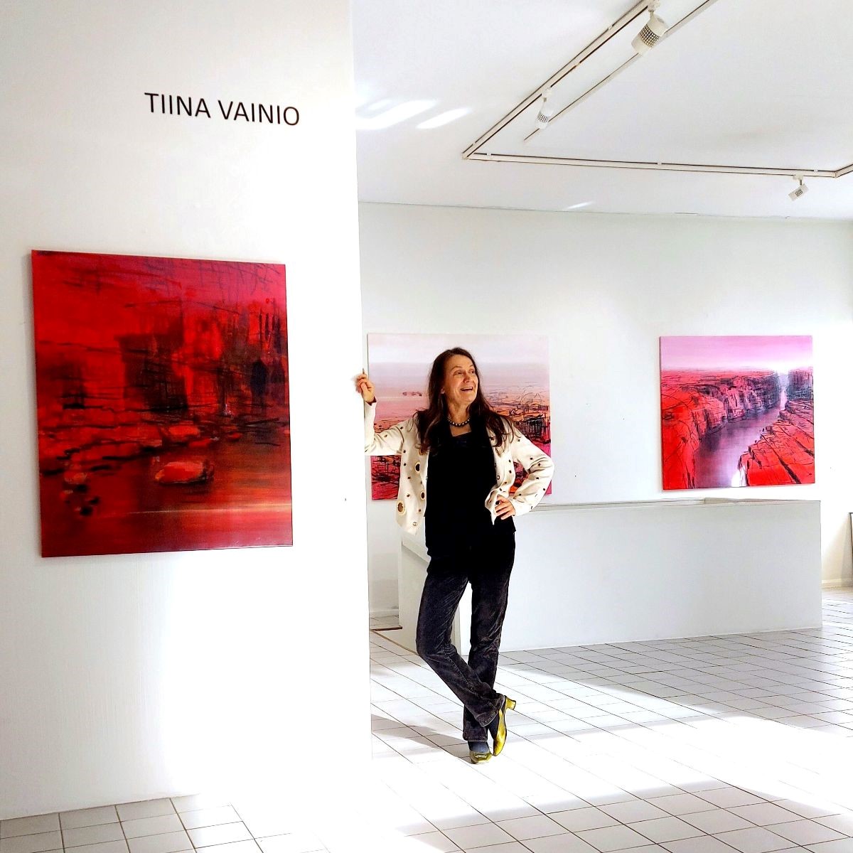 Maalauksia kallioiden ja jäätiköiden halkeamista ja murtumista ...